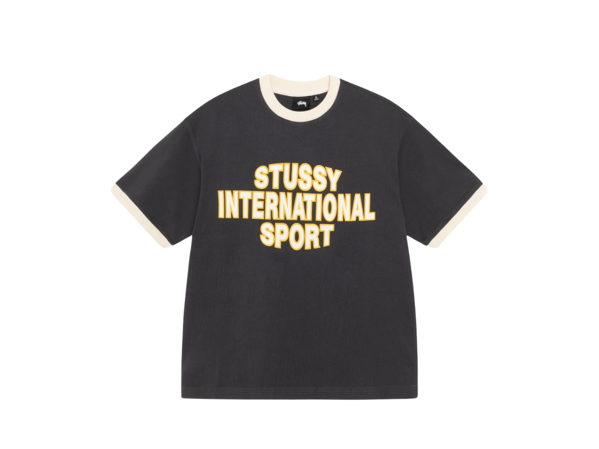Stussy Sport Ringer Tee Black Shop Authentic at SASOM