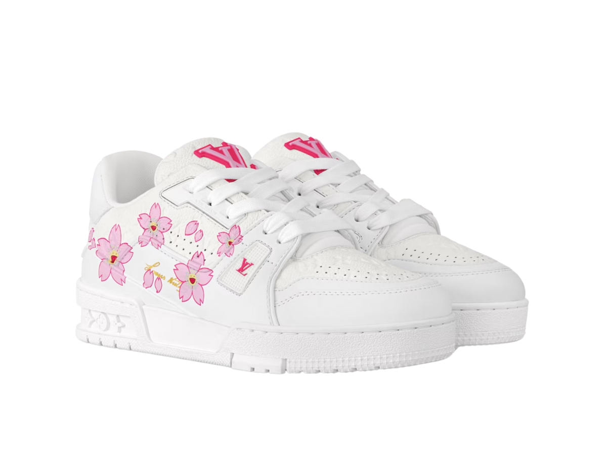 Louis Vuitton X Takashi Murakami Trainer Sneaker In Grained Calf ...