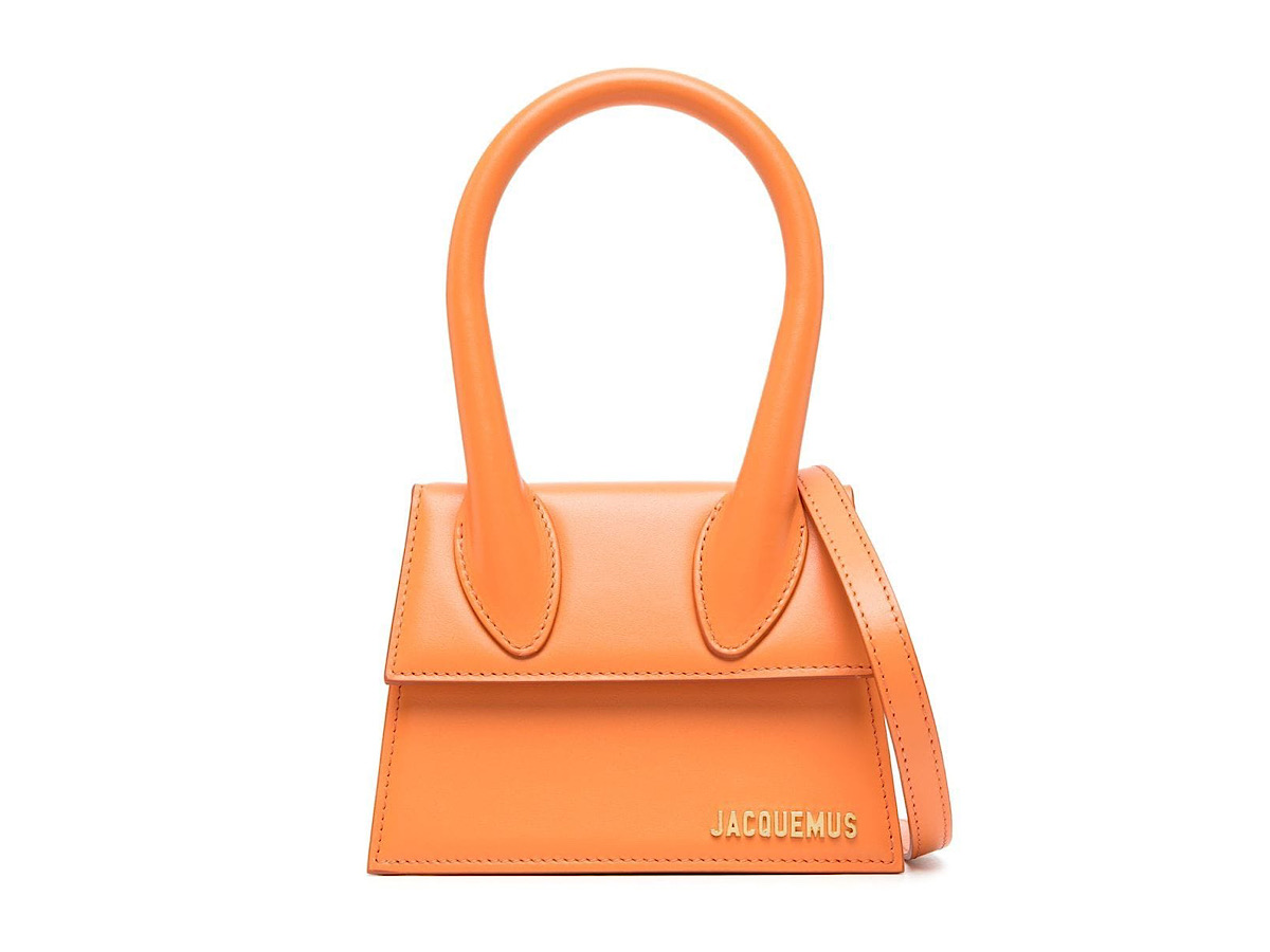 Jacquemus Orange Calf Leather Mini Bagyellow Orange Outer Calf Leather 100
