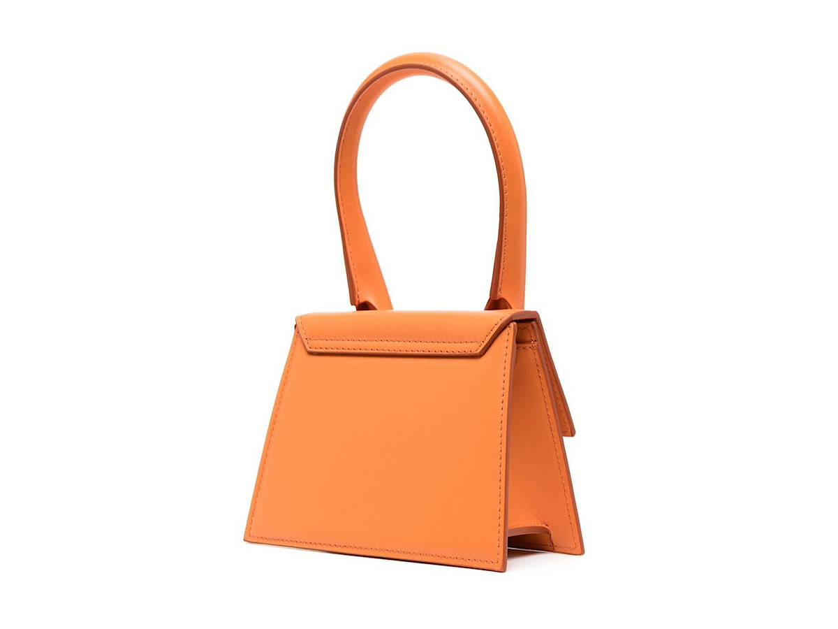 Jacquemus Orange Calf Leather Mini Bagyellow Orange Outer Calf Leather 100