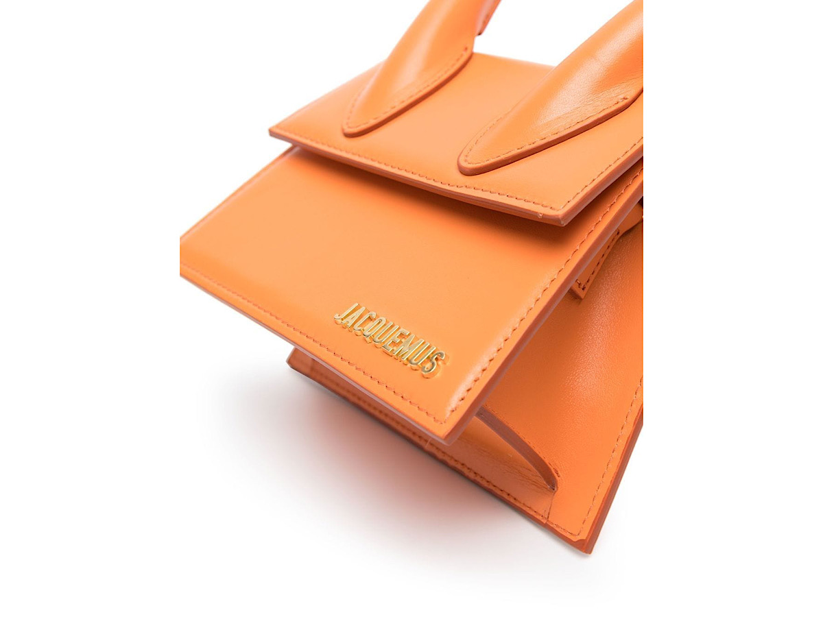 Jacquemus Orange Calf Leather Mini Bagyellow Orange Outer Calf Leather 100