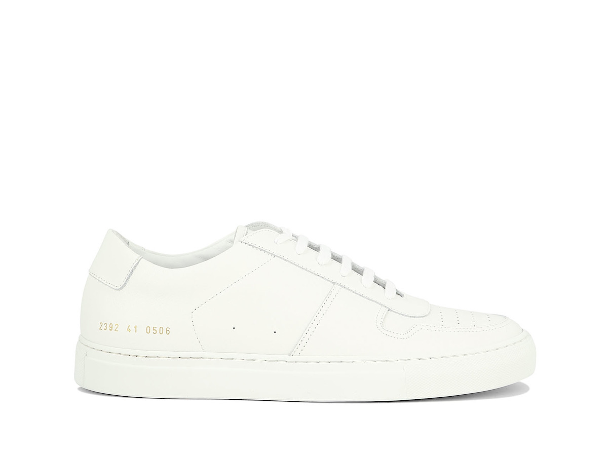 Common Projects Bball Classic Sneakerswhite Pelle Gomma