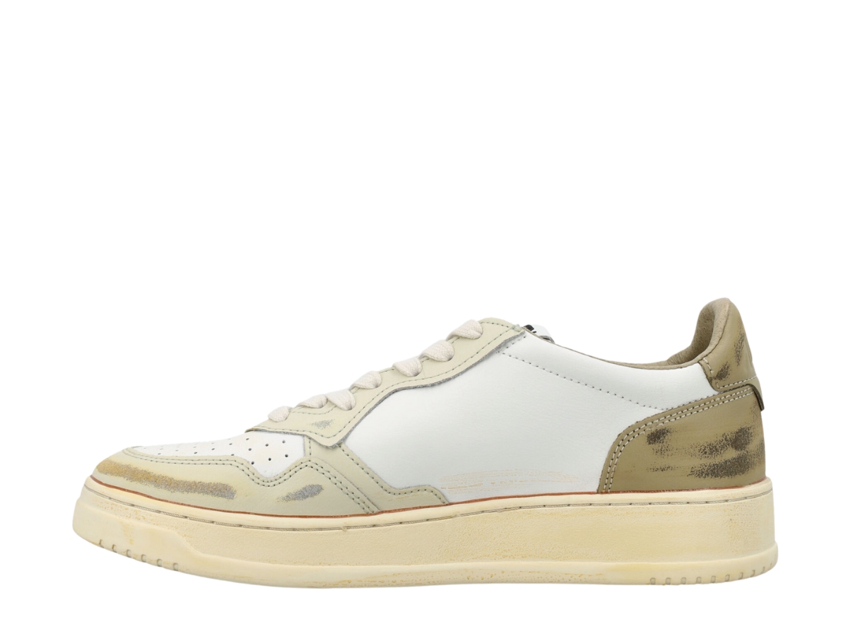 Autry Super Vintage Medalist Low Sneaker White Beige Khaki