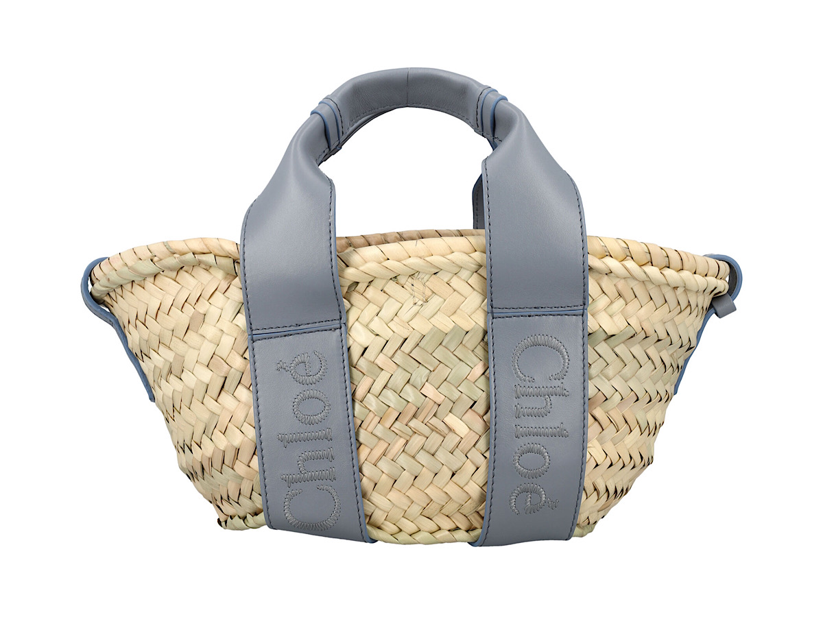 Chlo Chlo Sense Small Basketstorm_blue Handbraided Raffia