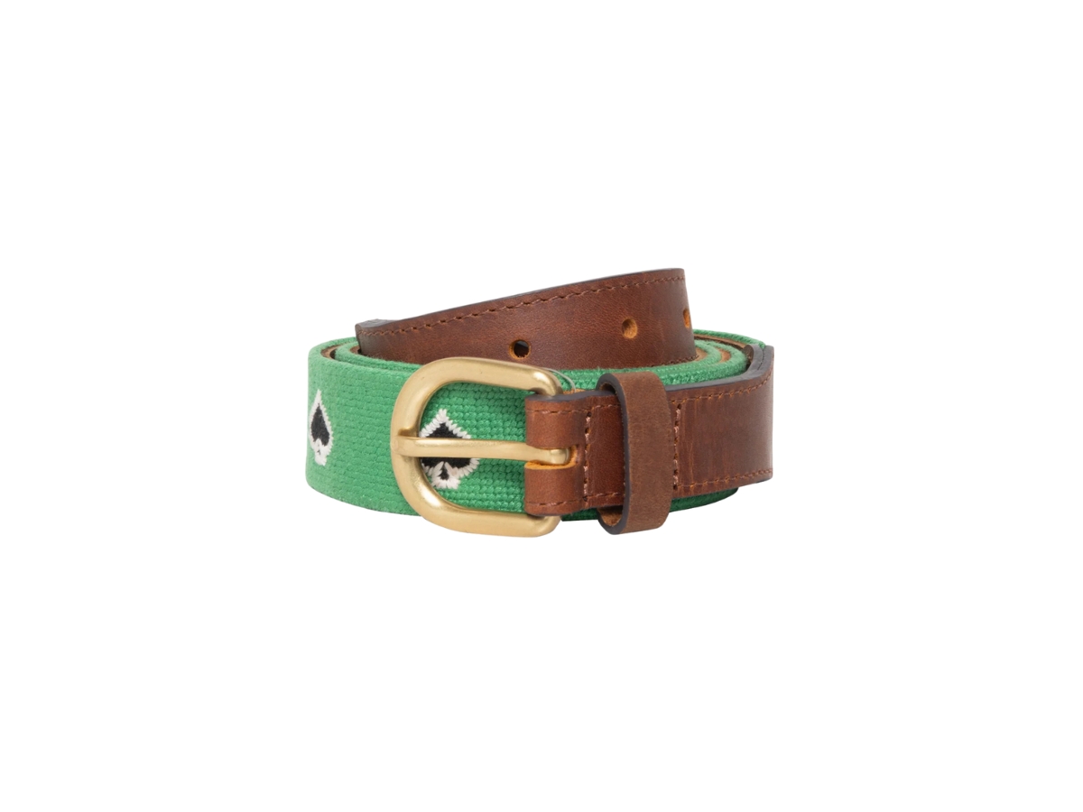 Stussy & Denim Tears Tears Needle Point Belt Brown