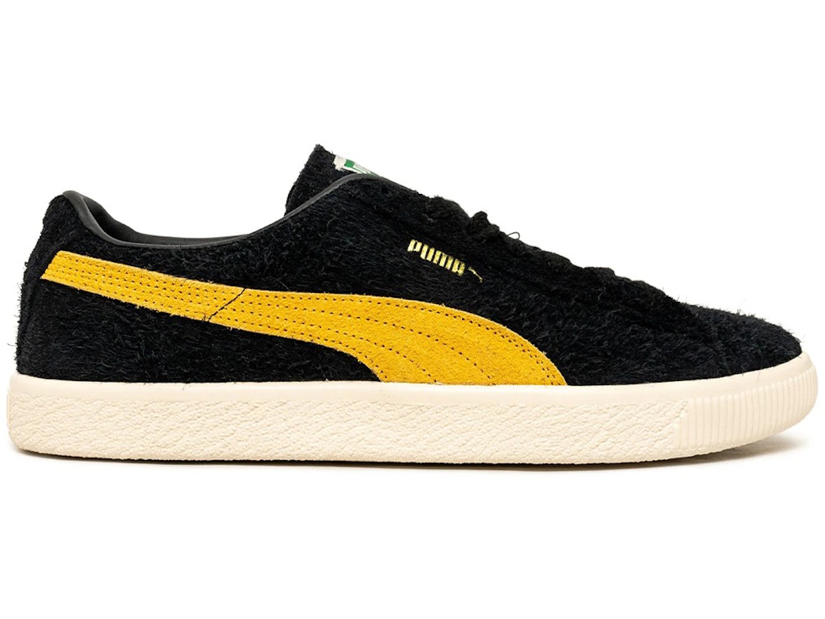 Puma Suede Vintage Black Mustard Seed Hairy Suede | SASOM