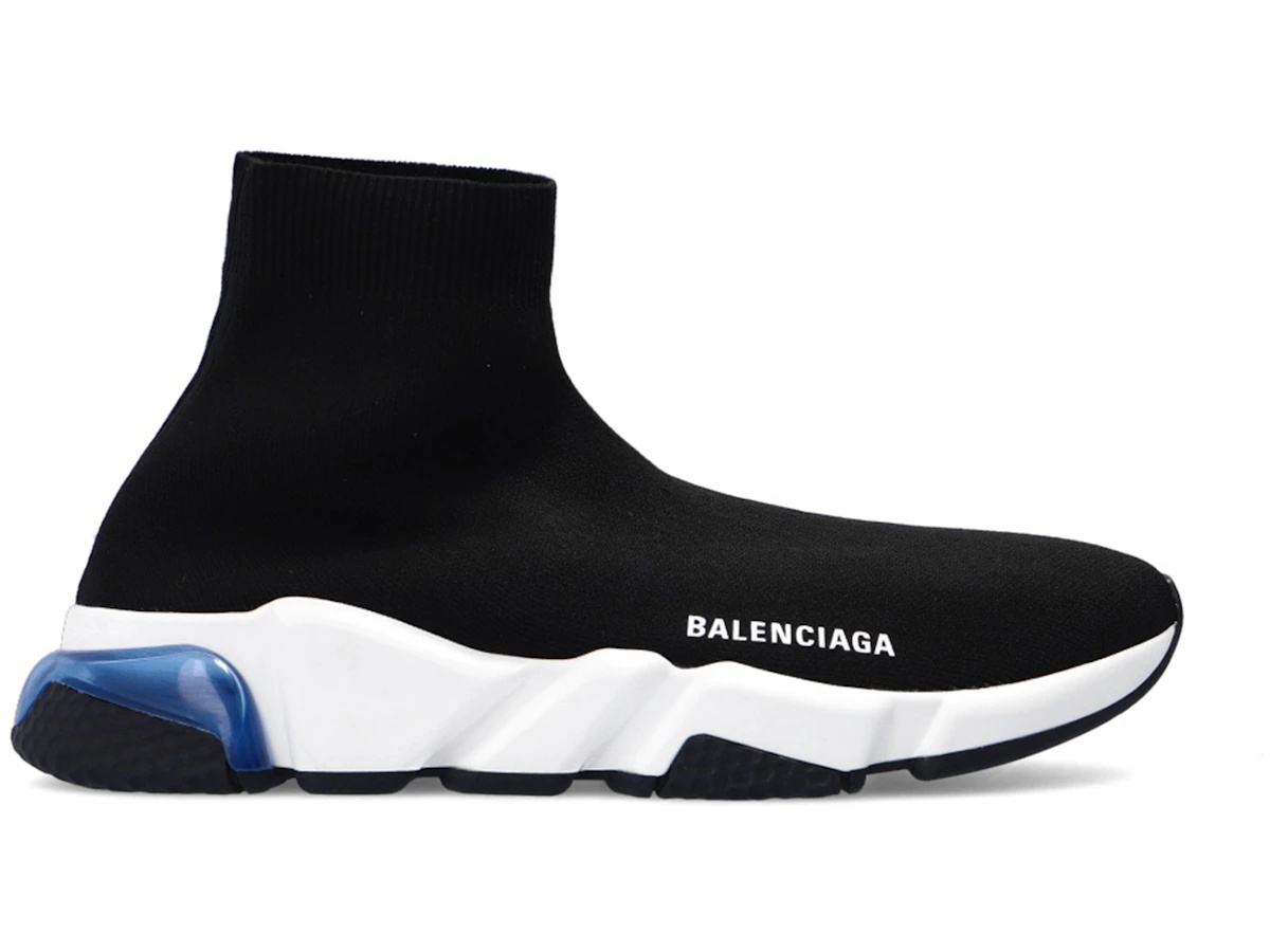 Balenciaga Speed Trainer Black Blue Clear Sole | SASOM