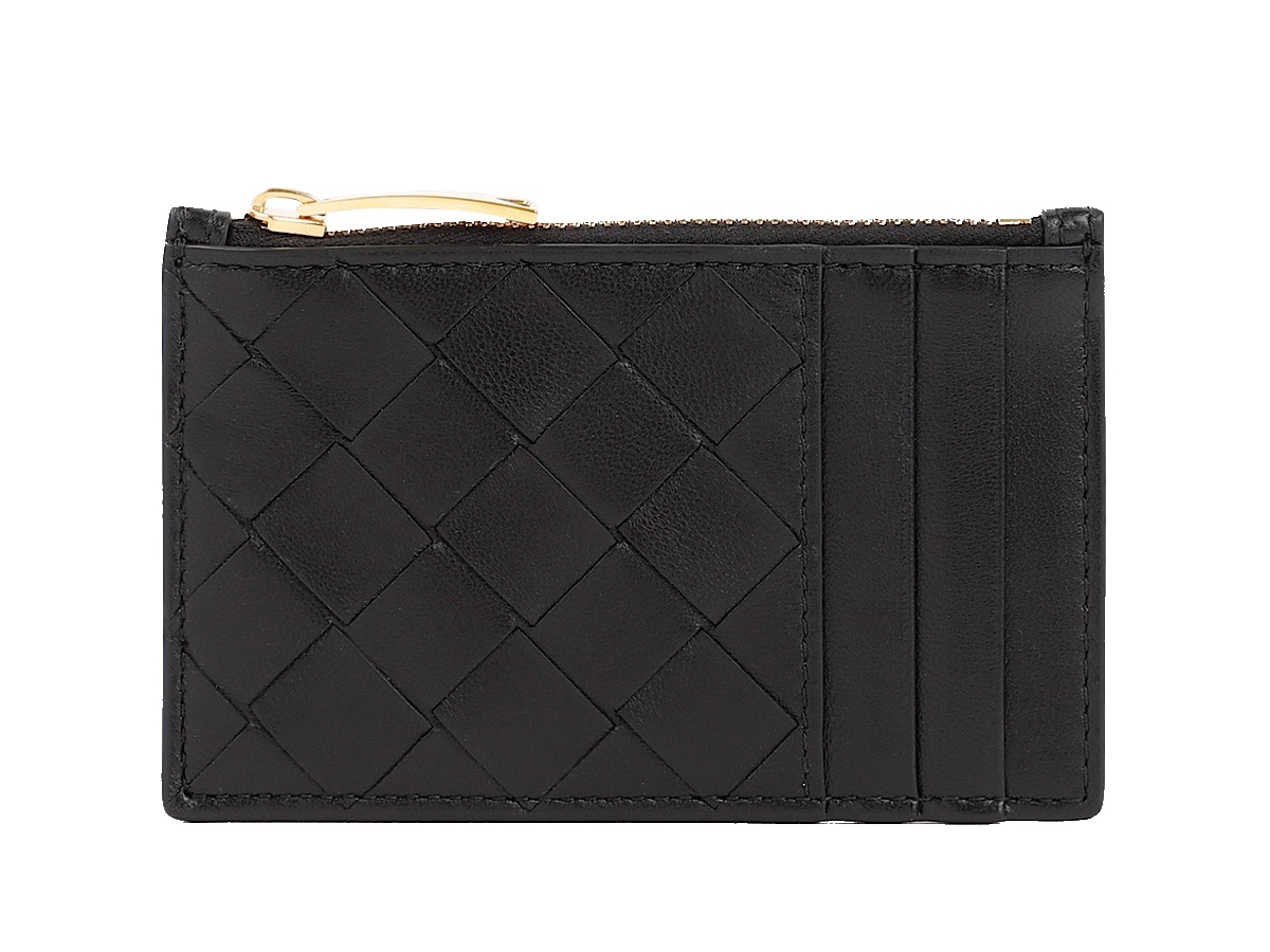 Bottega Veneta Zipped Coin Compartment Card Holderblack Nappa Leather