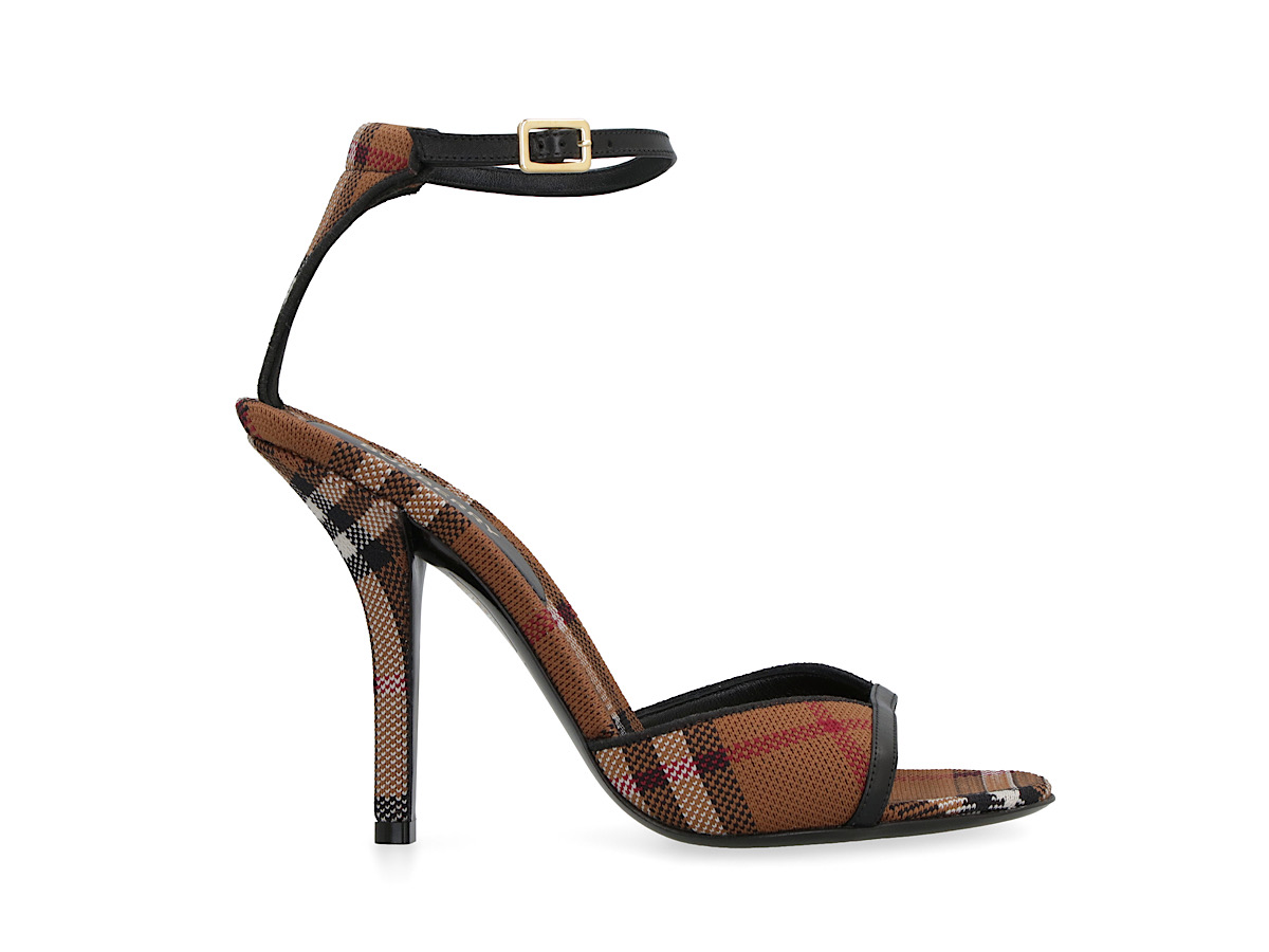 Burberry Heeled Sandalsmulticolor Polyamide 82 Elastane 8 Calf 10 (W)