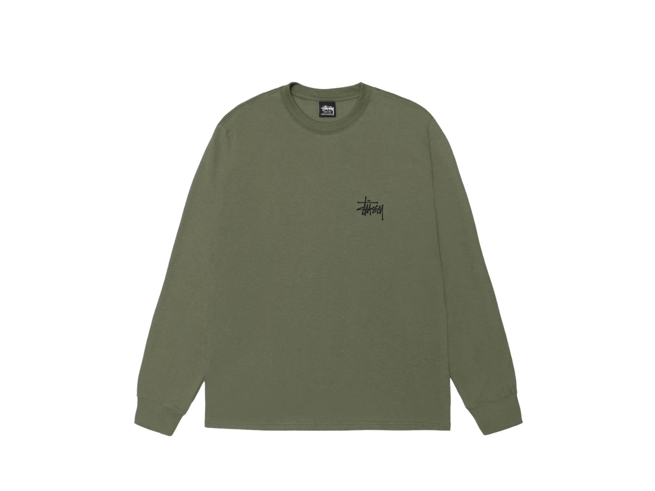 Stussy Basic Stussy Ls Tee Olive Shop Authentic at SASOM