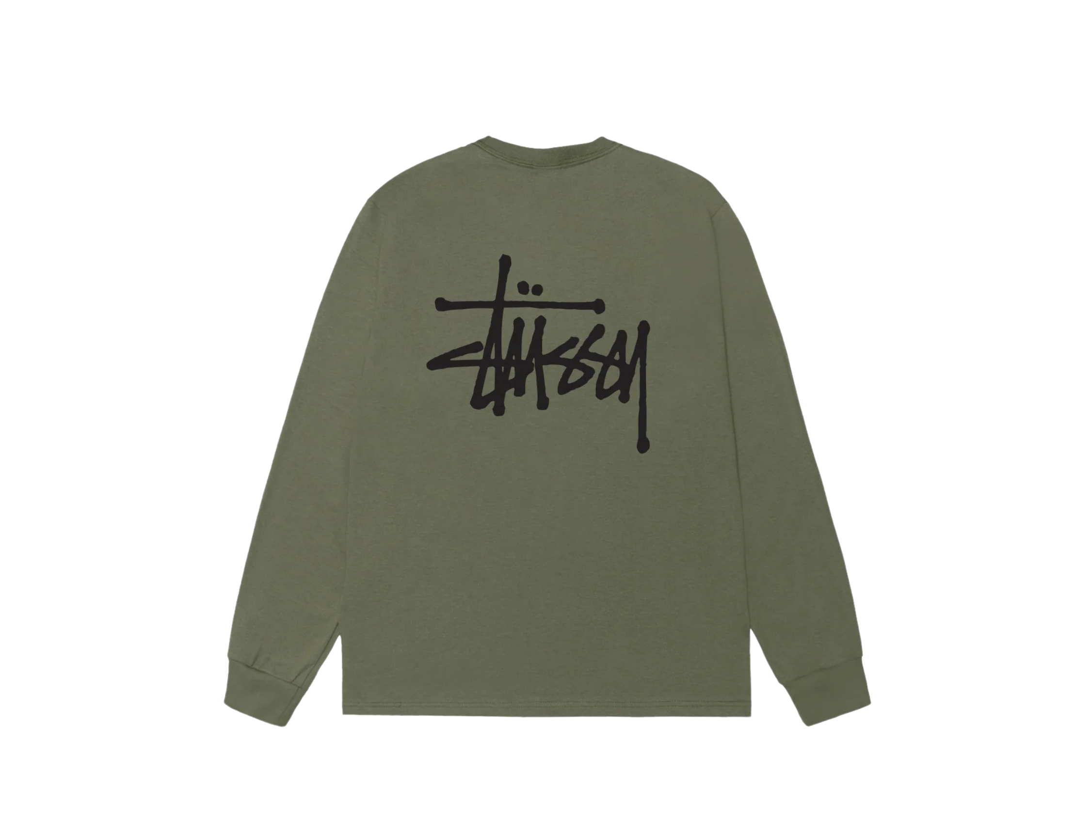 Stussy Basic Stussy Ls Tee Olive Shop Authentic at SASOM