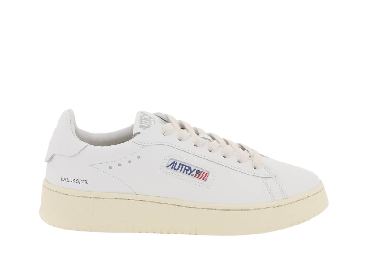 Autry Dallas Low Sneakers in Leather Color White