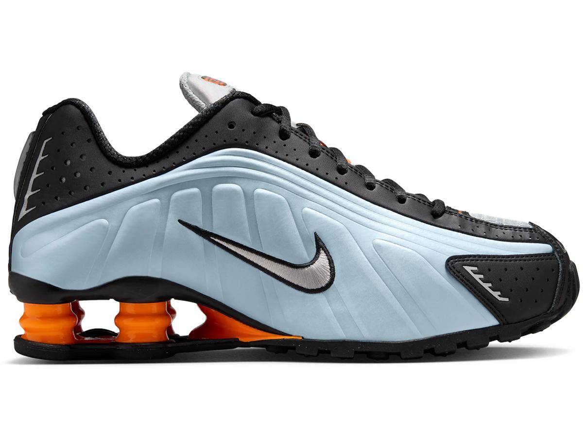 SASOM | shoes Nike Shox R4 Blue Tint Total Orange Black Metallic Silver ...