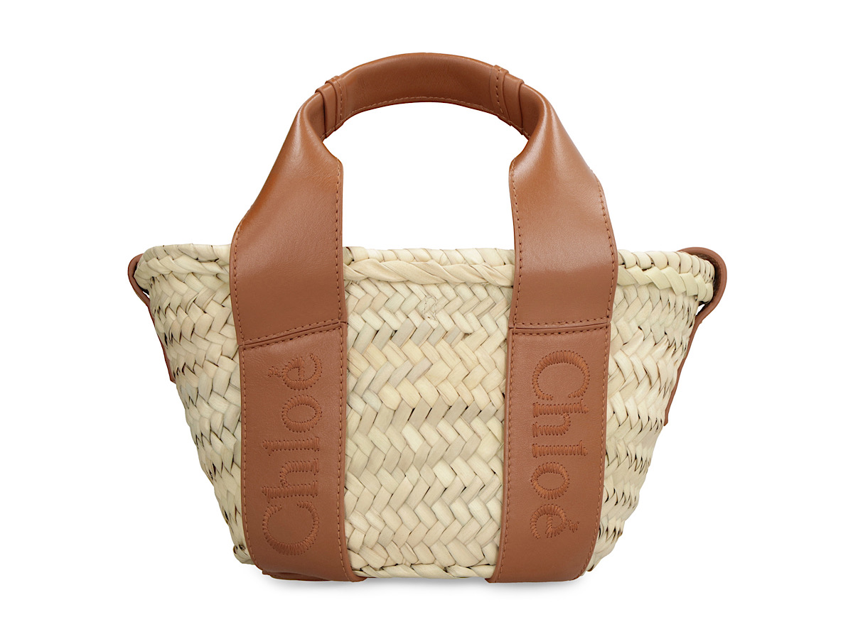 Chlo Chlo Sense Mini Bucket Bagpanna Raffia Calf 100