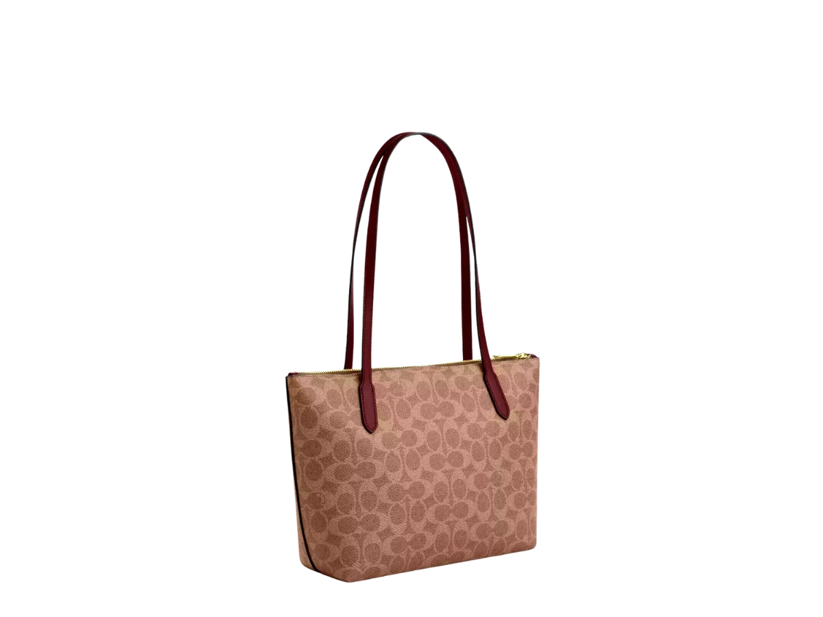 Coach Tote Bag Fiona Zip In Signature Canvas With Horse And Carriage ...