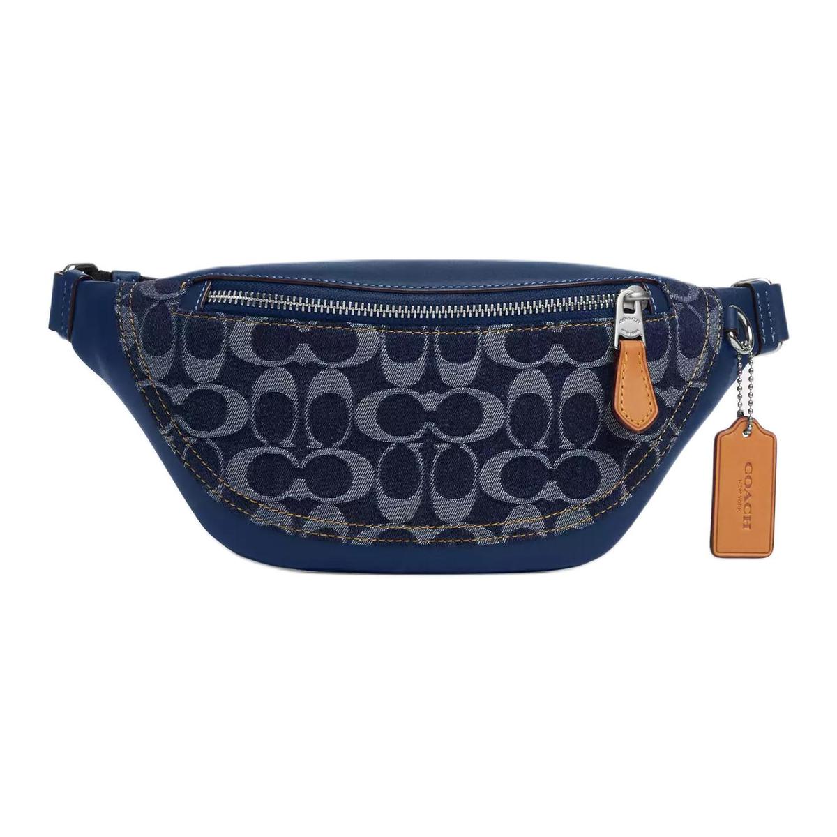Coach Warren Cotton Crossbody Bags Fanny Pack Mini Men's Blue