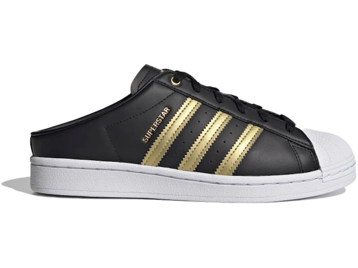 adidas Superstar Mule Black Gold Metallic (Women's) | SASOM