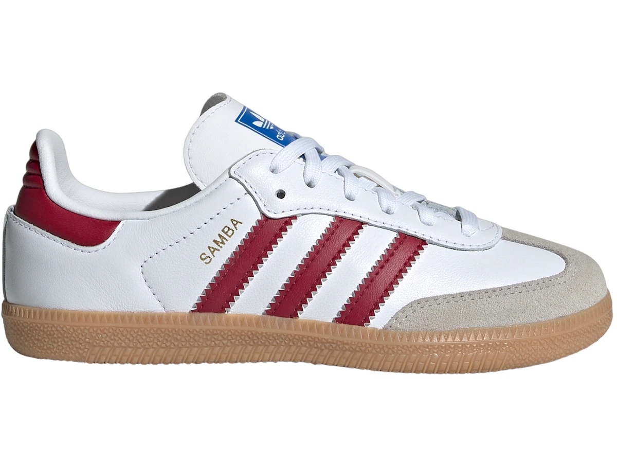 adidas Samba OG Cloud White Collegiate Burgundy Gum (PS)