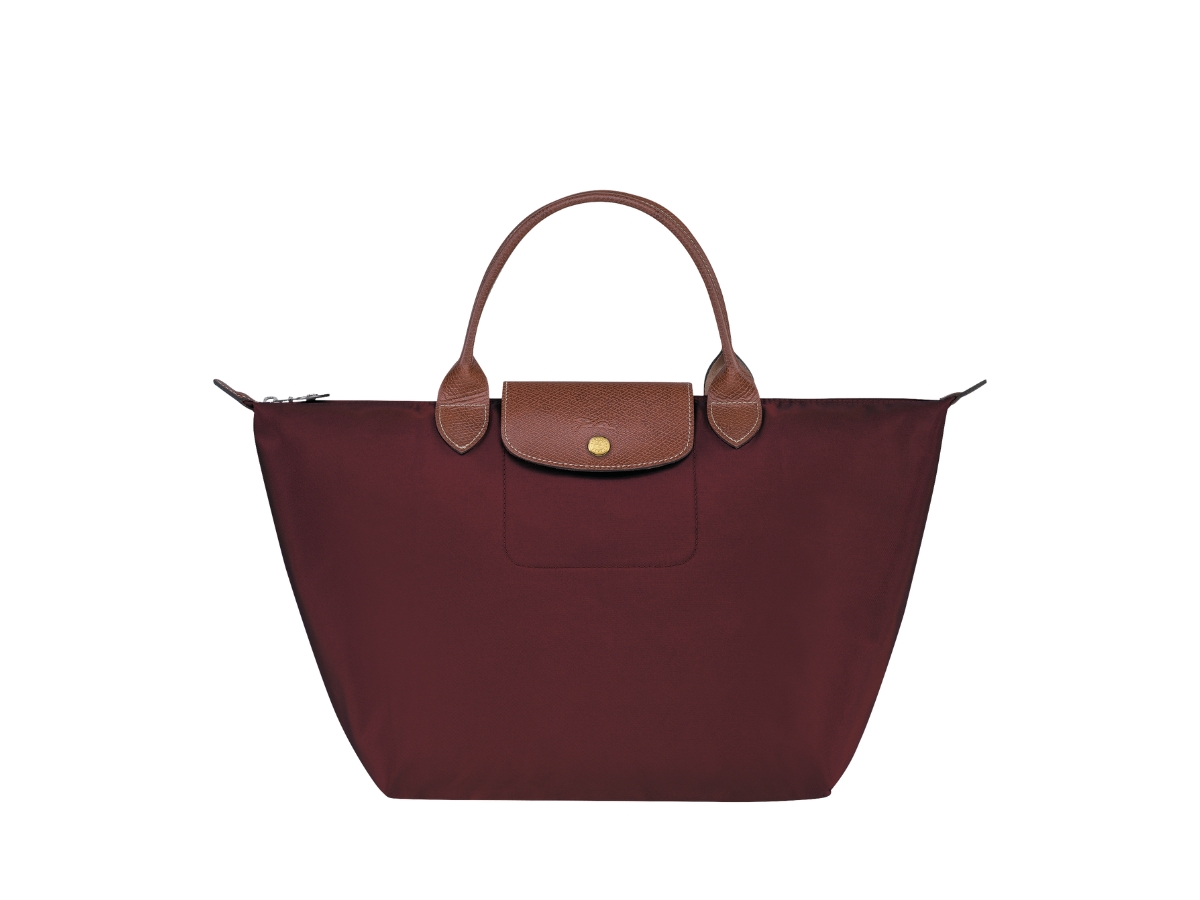 Longchamp Le Pliage Original M Handbag In Recycled Canvas With Gold ...