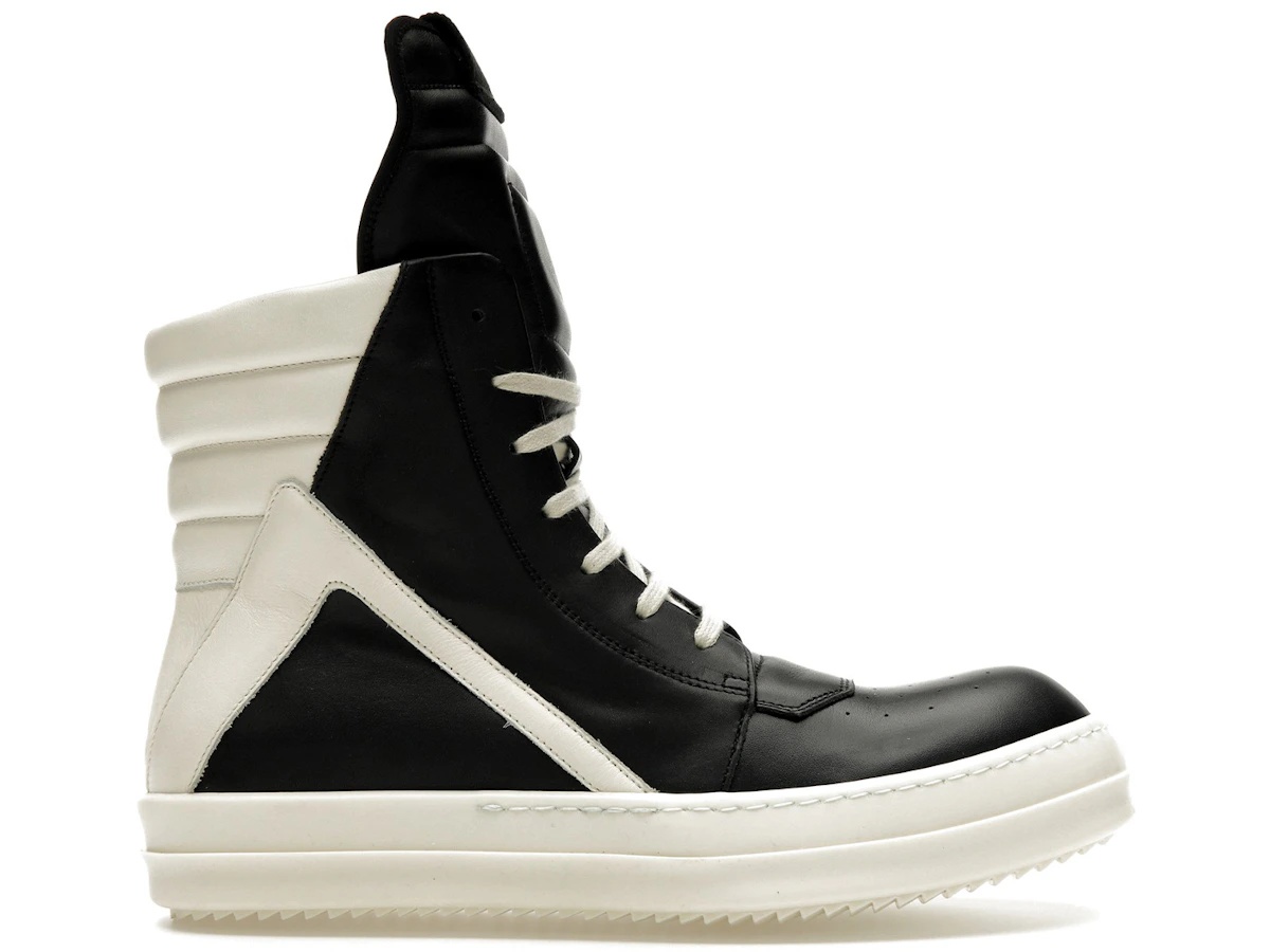 Rick Owens Strobe Geobasket High Black Milk