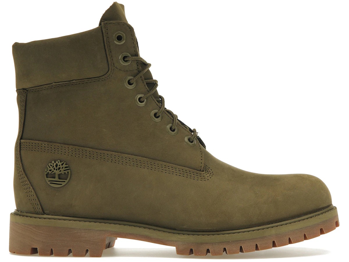 Timberland 6' Heritage Premium Waterproof Boot Olive Nubuck