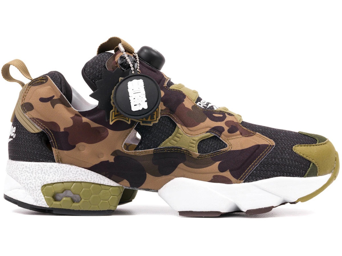Reebok Instapump Fury mita sneakers x Bape Camo
