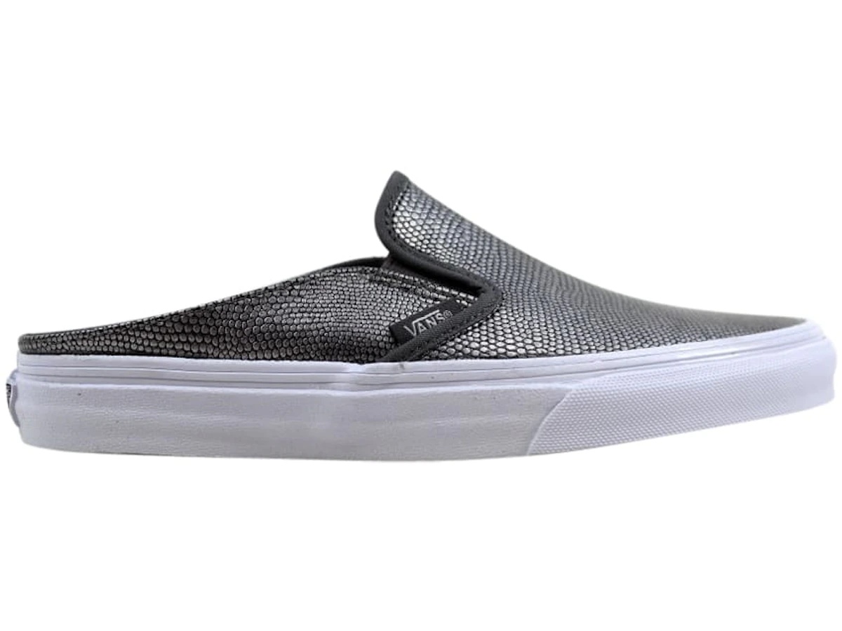 Vans Classic Slip On Mule Embossed Leather Grey | SASOM