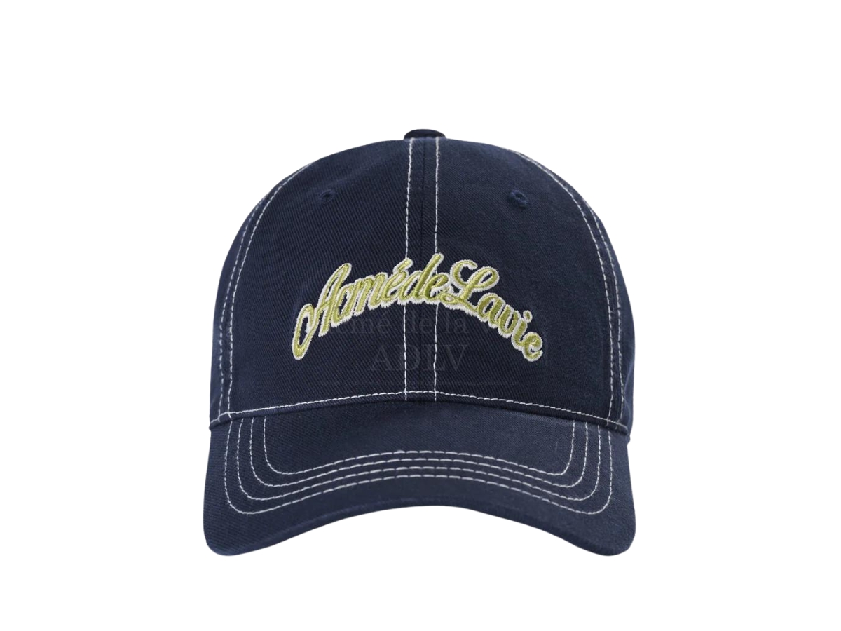 acmé de la vie x Lisa Script Logo Color Embroidery Ball Cap Navy