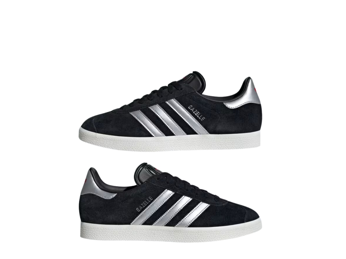 สนีกเกอร์ adidas Gazelle Core Black Silver Metallic | SASOM