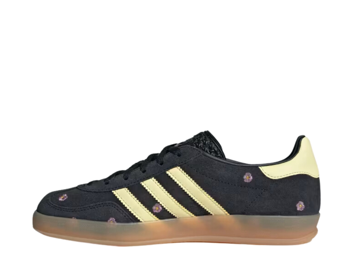 adidas Gazelle Indoor Core Black Almost Yellow Floral (W)