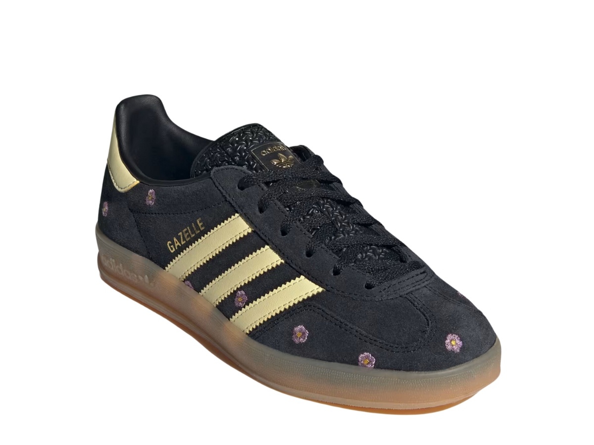adidas Gazelle Indoor Core Black Almost Yellow Floral (W)