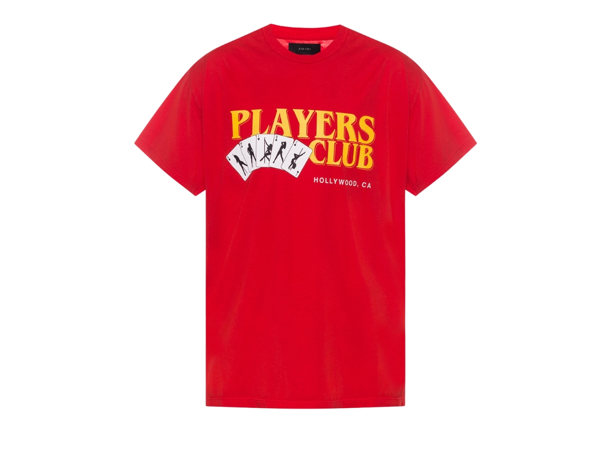 SASOM | เสื้อผ้า Amiri Red Logo-Printed T-Shirt Red เช็คราคาล่าสุด