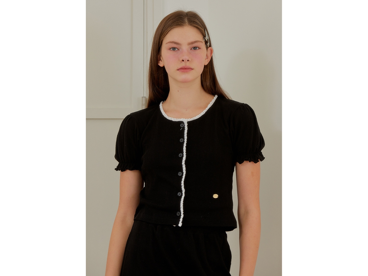 ANOETIC Lace Half Cardigan Black Shop Authentic at SASOM