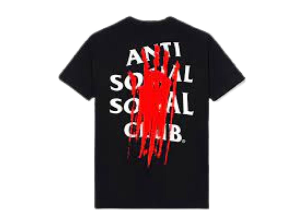 Anti Social Social Club imprint black tee (silicone print)