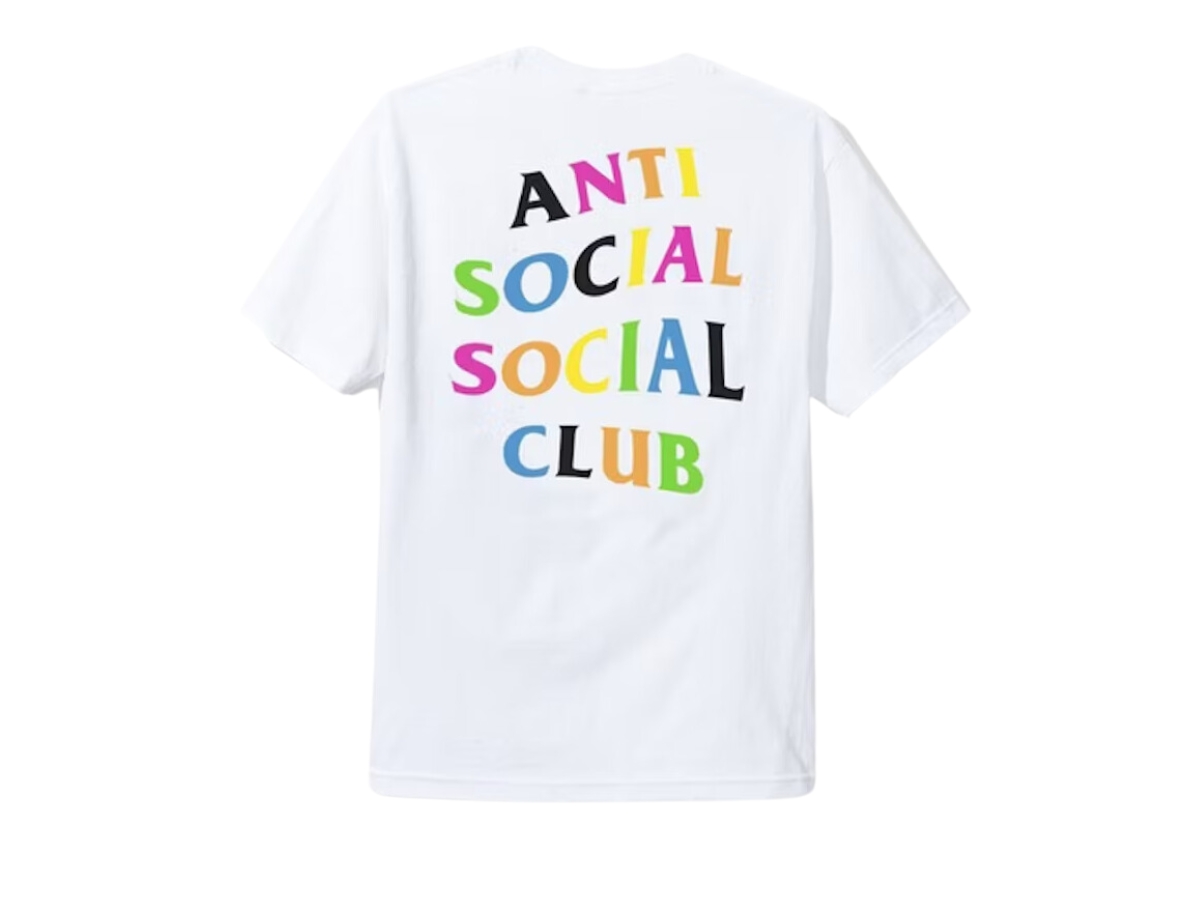 Anti Social Social Club Rainbow Logo Tee White | ของแท้