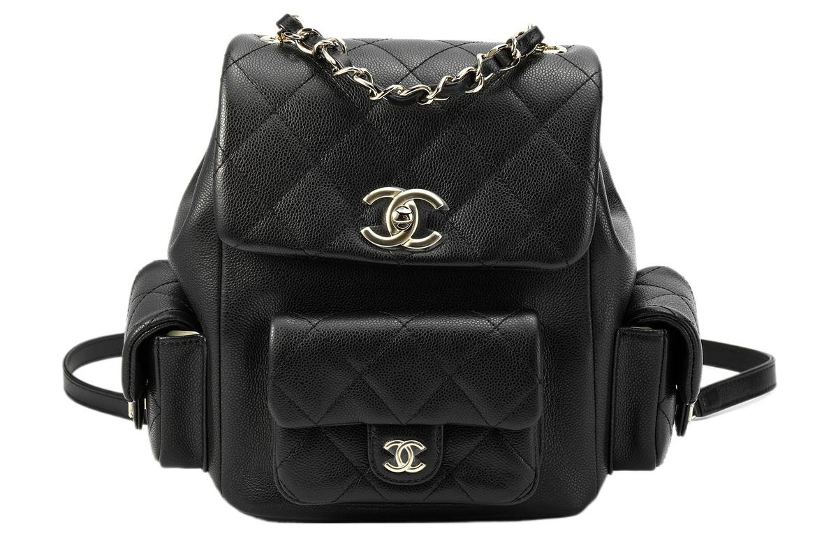 Chanel Medium 23k Duma In Grained Calfskin With Gold Hardware