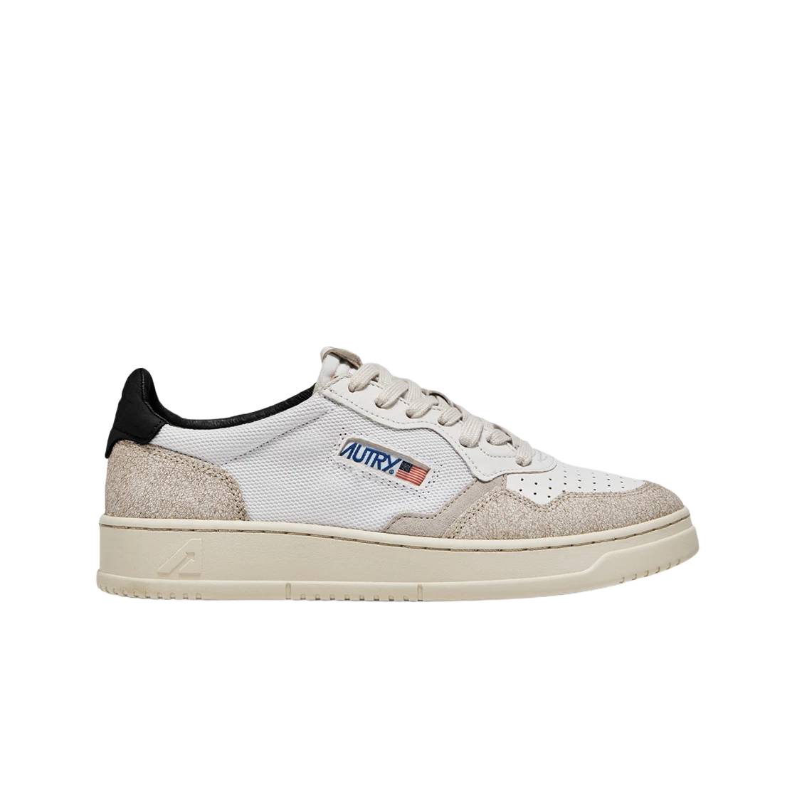 MEDALIST LOW SNEAKERS IN WHITE AND RED LEATHER