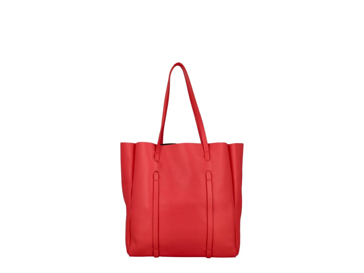 Balenciaga Everyday Medium Tote Bag In Leather Red