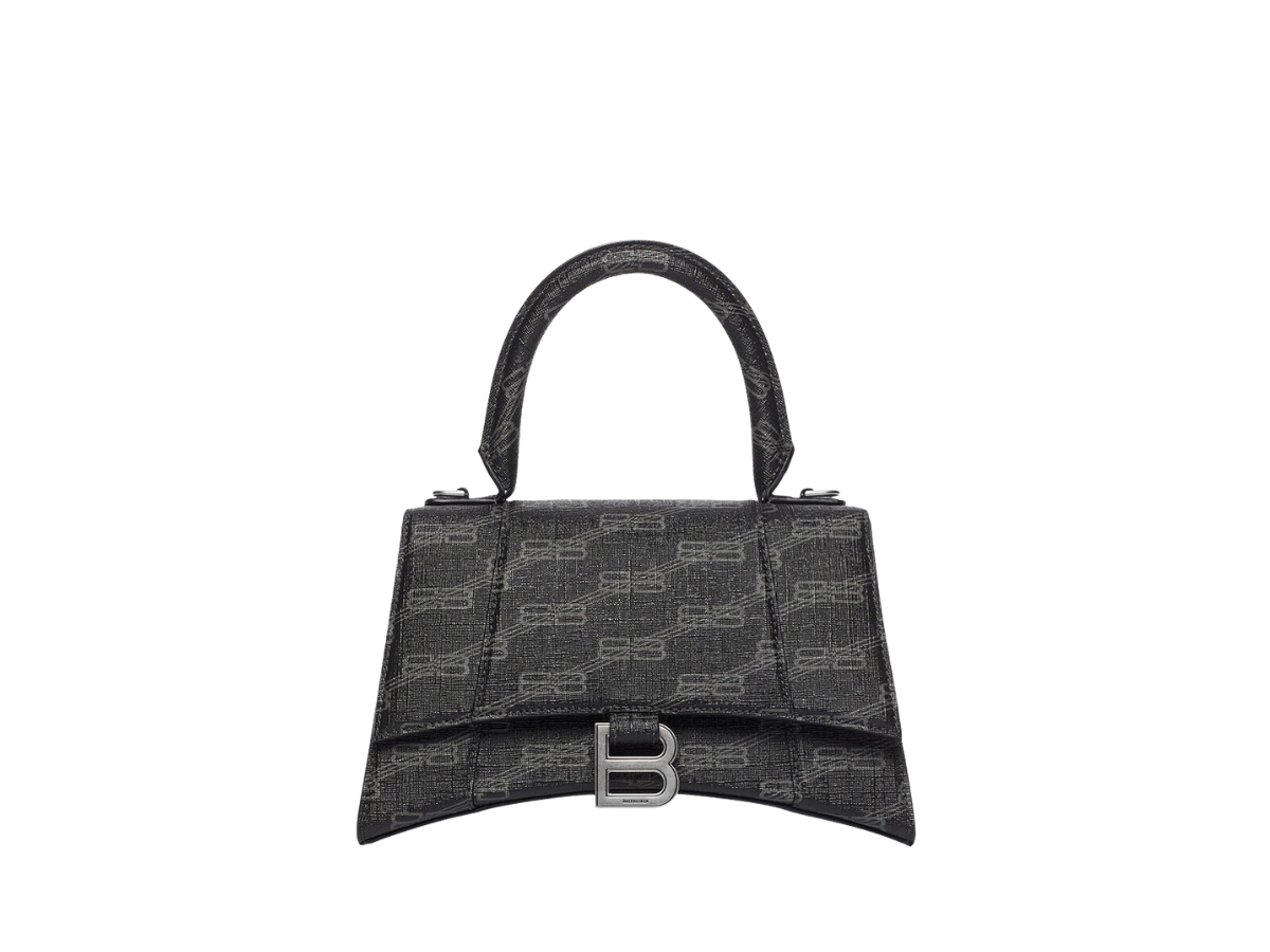 Balenciaga Hourglass Small Handbag In BB Monogram Coated Canvas With ...