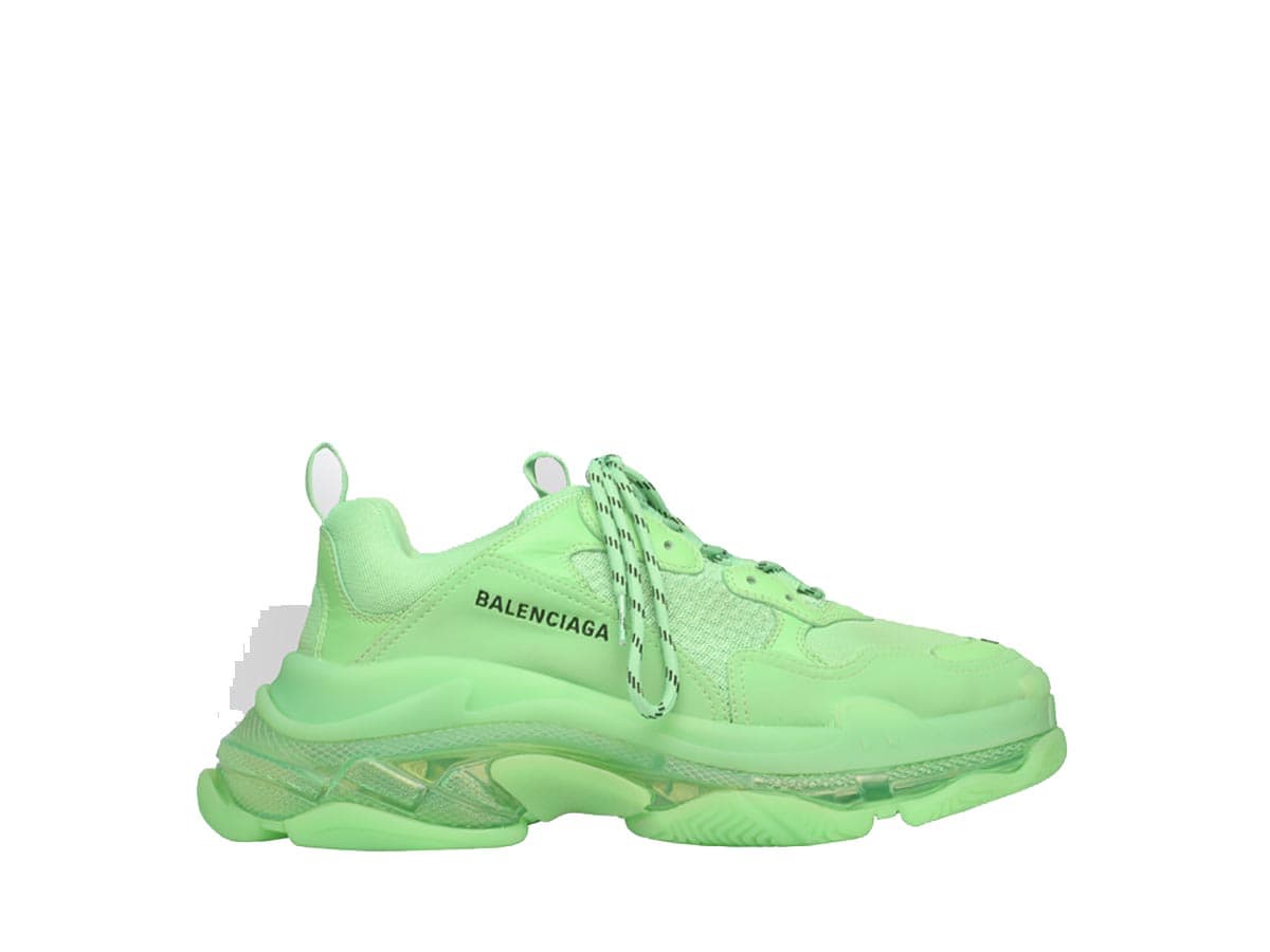 SASOM | รองเท้า Balenciaga Triple S Clear Sole Sneaker Neon Green เช็ค ...