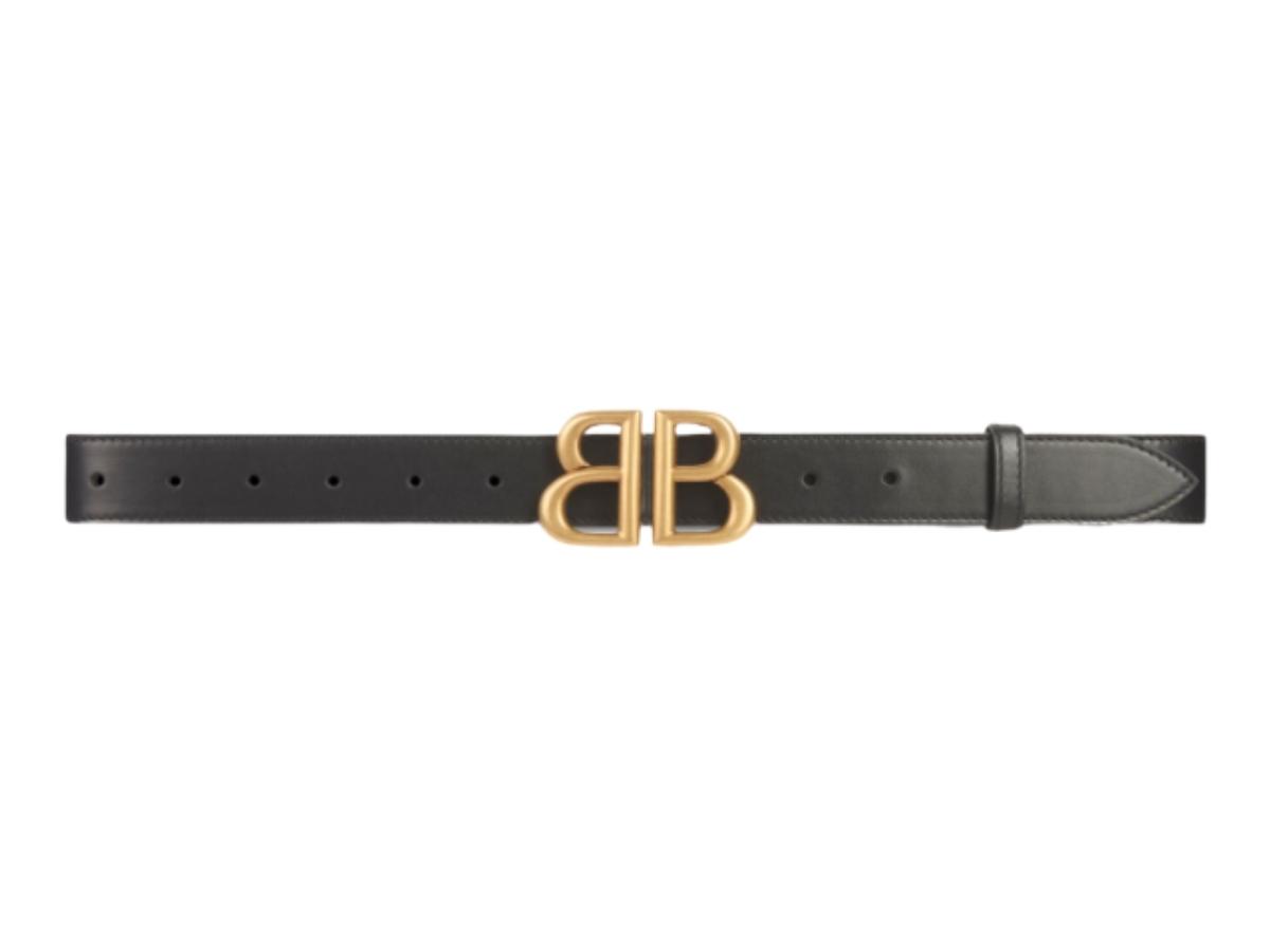 Balenciaga x Gucci Hacker BB Large Belt in Calfskin in Black