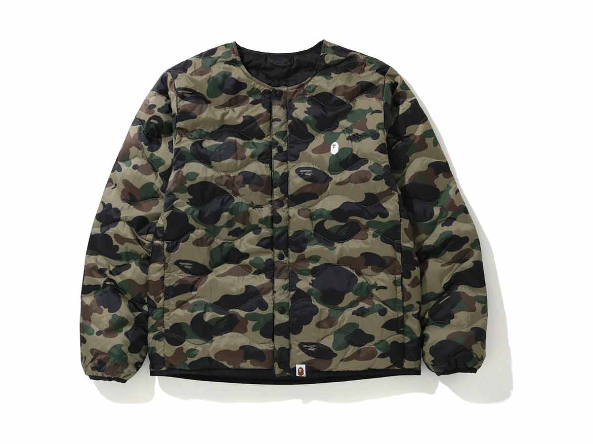 BAPE 1st Camo Light Weight Down Jacket Green | ของแท้