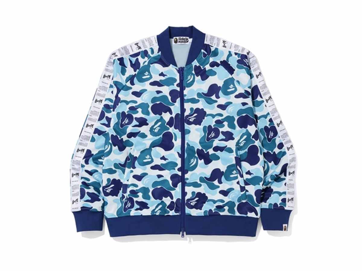 ช้อป BAPE ABC Bapesta Tape Jersey Top Blueของแท้ที่ SASOM