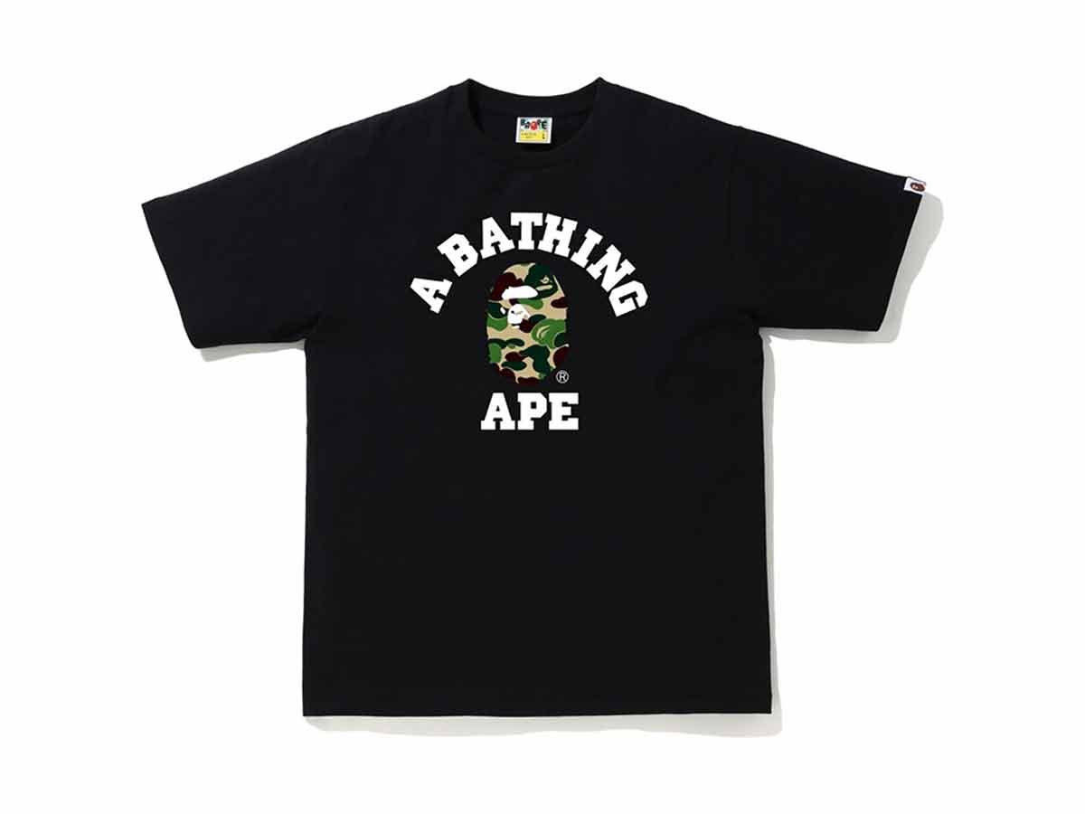 Buy BAPE ABC Camo College Tee Black/Green | SASOM