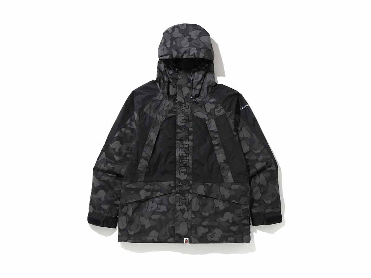 BAPE ABC Dot Reflective Camo Snowboard Jacket Black
