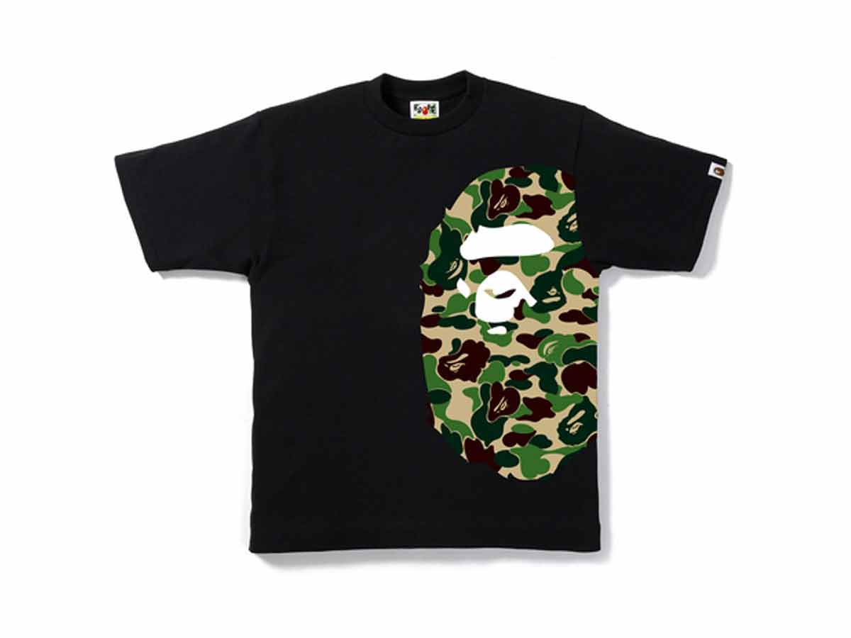 BAPE ABC Side Big Ape Head Tee Black/Green | ของแท้