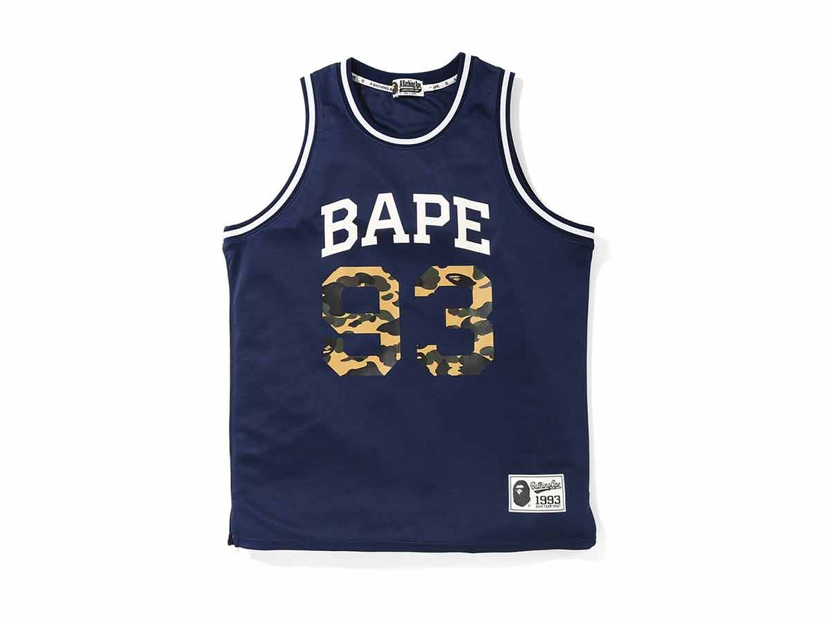 BAPE Basketball Tank Top Navy Shop Authentic at SASOM