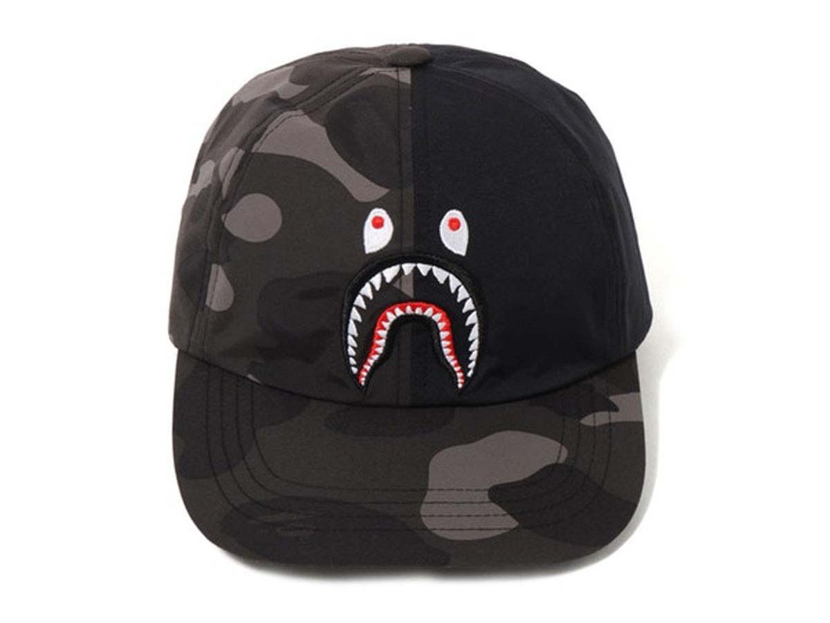 ช้อป Bape Color Camo Shark Panel Cap Blackของแท้ที่ SASOM
