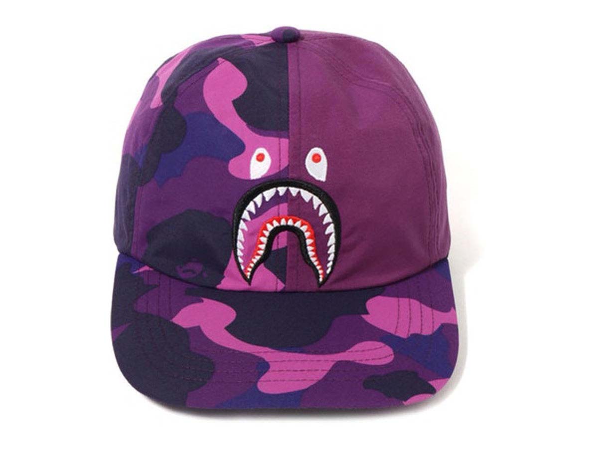 ช้อป Bape Color Camo Shark Panel Cap Purpleของแท้ที่ SASOM