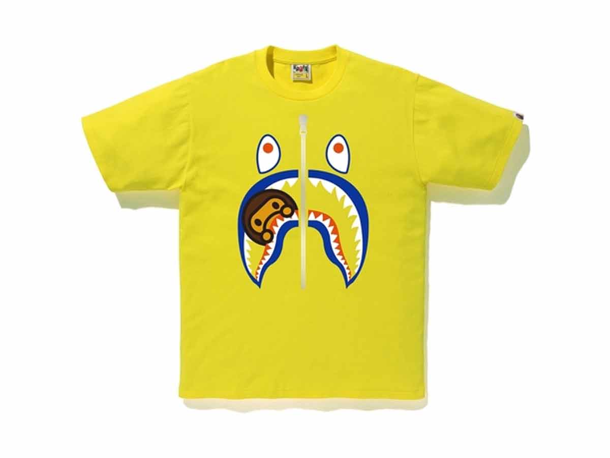 ช้อป BAPE Colors Milo Shark Tee Yellowของแท้ที่ SASOM